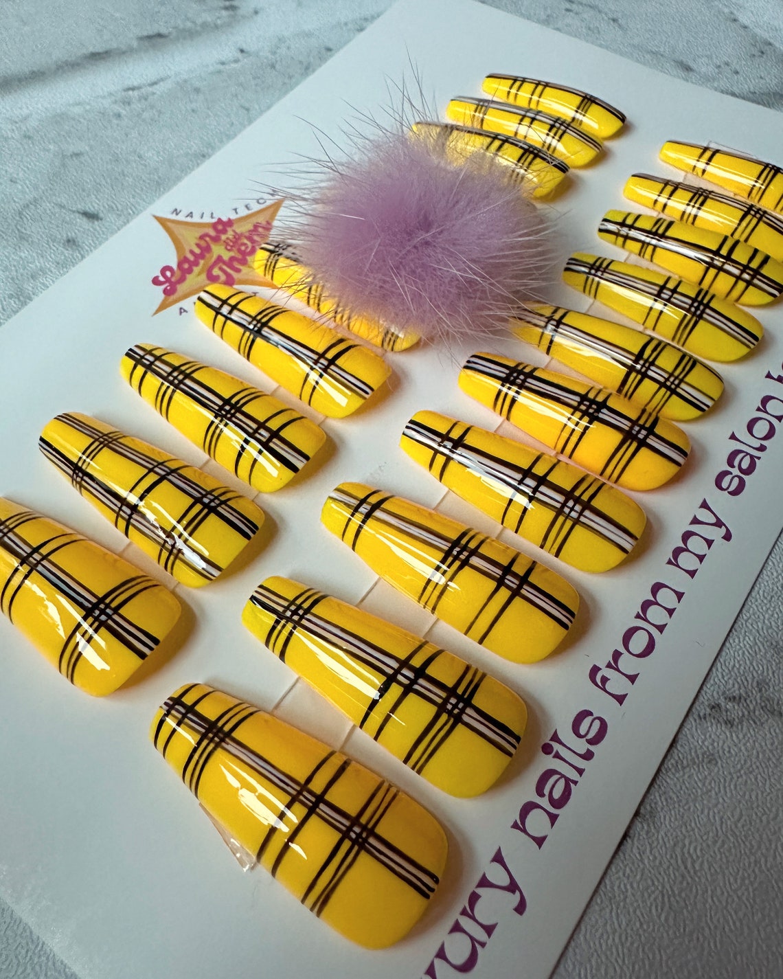 Clueless Inspired Press on Nails / Hand Painted Nails, False Nails ...
