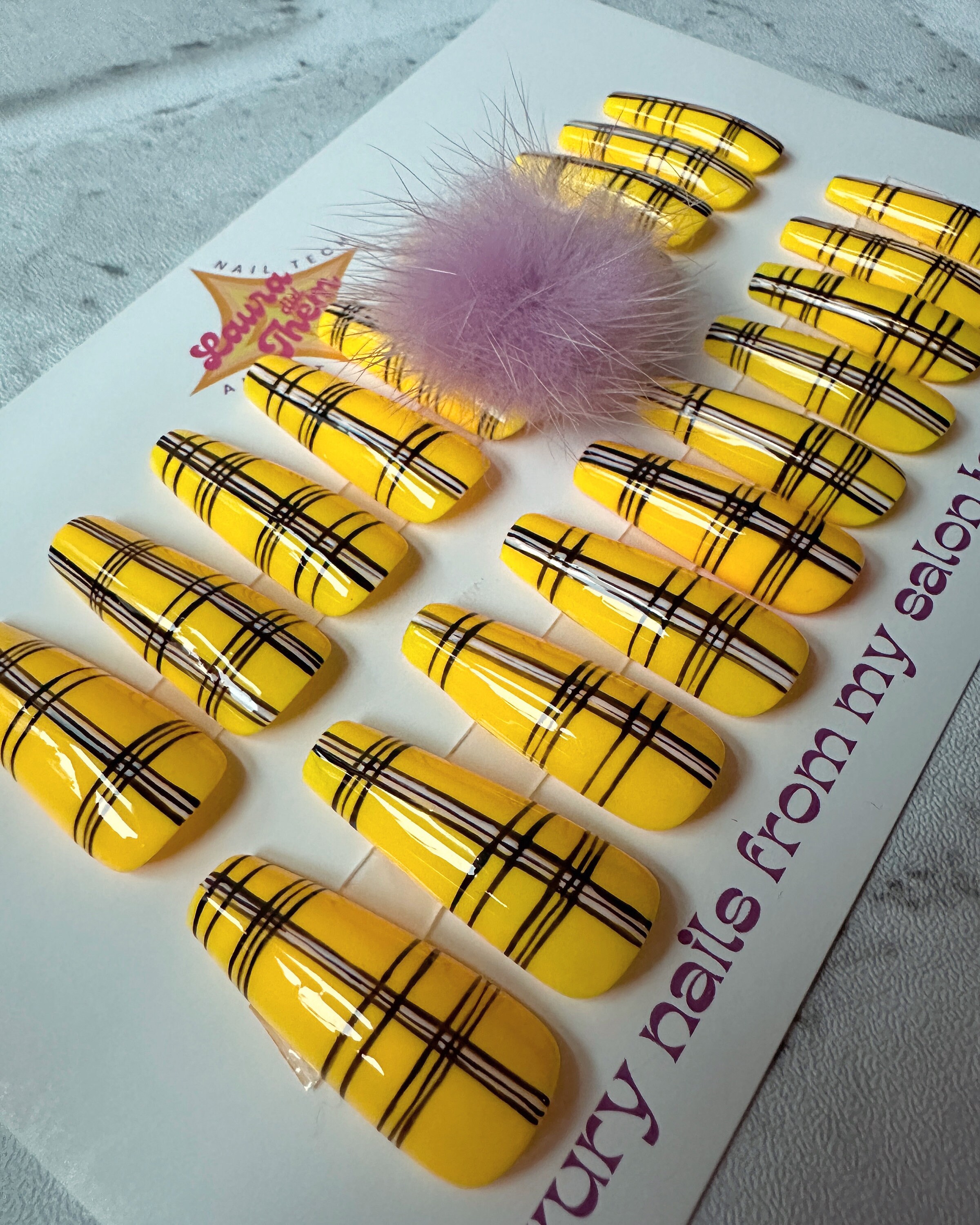 Clueless Inspired Press on Nails / Hand Painted Nails, False Nails ...