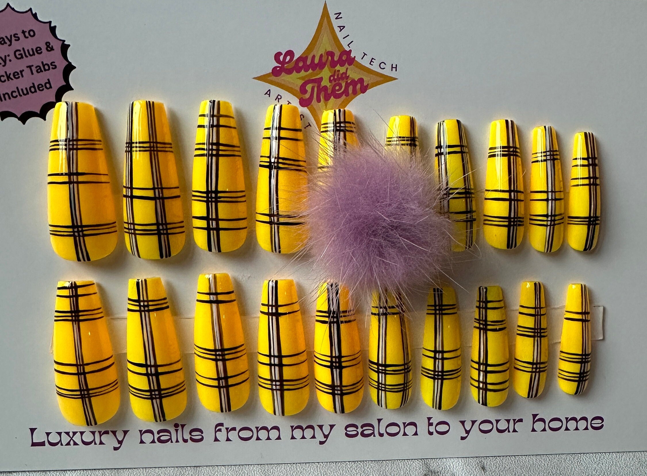 Clueless Inspired Press on Nails / Hand Painted Nails, False Nails ...