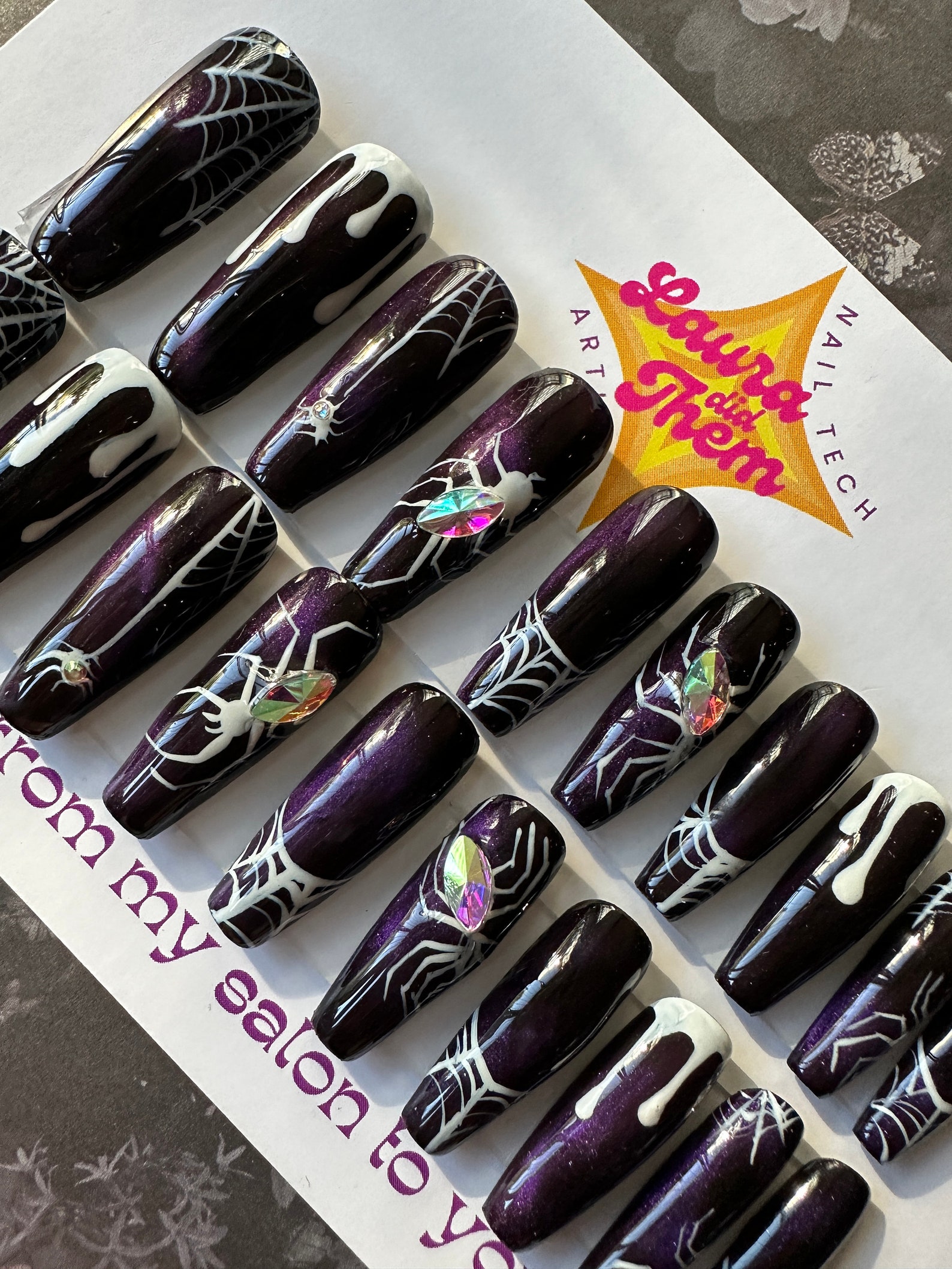 ALL SIZES INCLUDED / Dark Goth Press on Nails / Hand Painted Nails ...