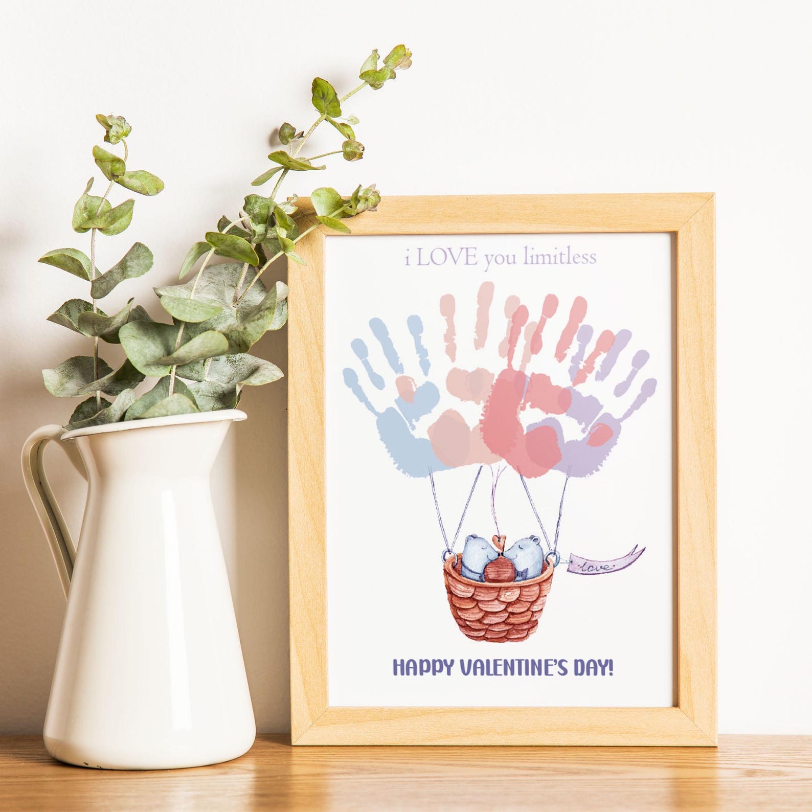 Valentine Handprint Art, Preschool DIY Craft (digital Download) - Etsy