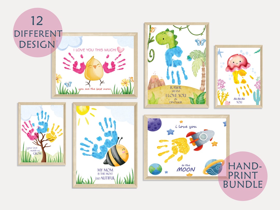 Mothers Day Handprint Art Activity, Mothers Day Keepsake Gift, Mothers ...