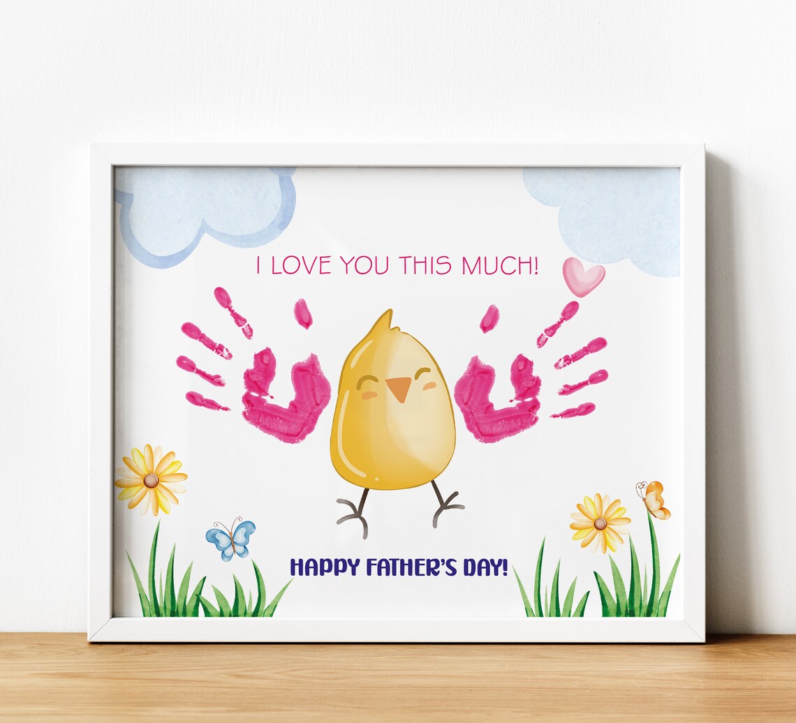 Fathers Day Handprint Art Craft, Fathers Day Keepsake Gift From ...