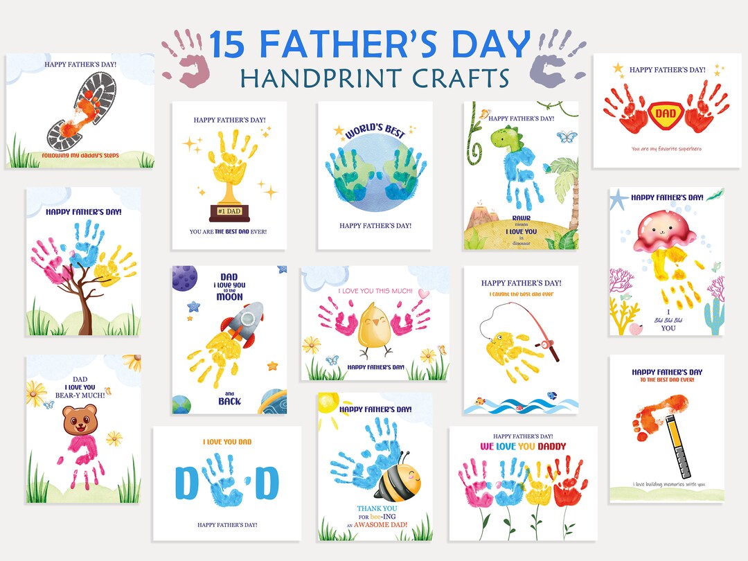 Fathers Day Handprint Art Craft, Fathers Day Keepsake Gift From ...
