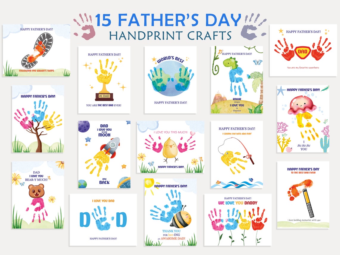 Fathers Day Handprint Art Craft, Fathers Day Keepsake Gift From ...