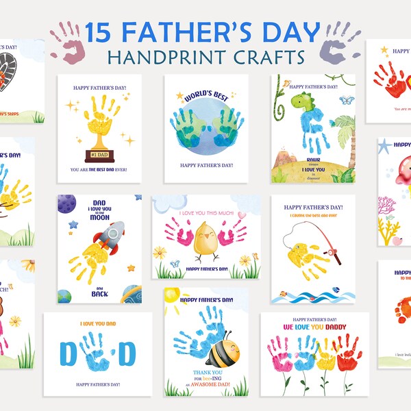 Father Day Handprint - Etsy