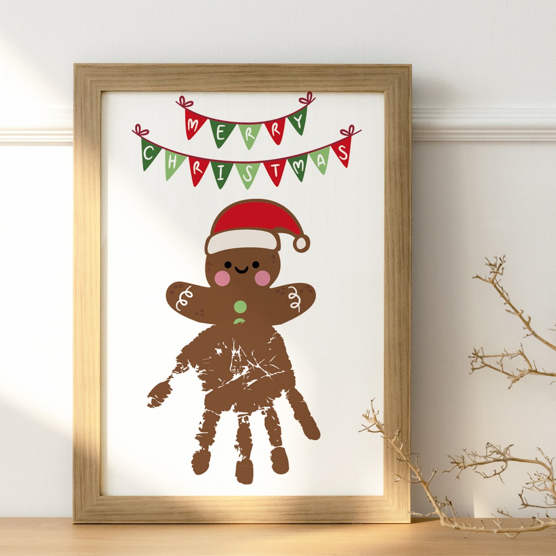 Christmas Handprint Footprint Fingerprint Art Craft, Christmas ...