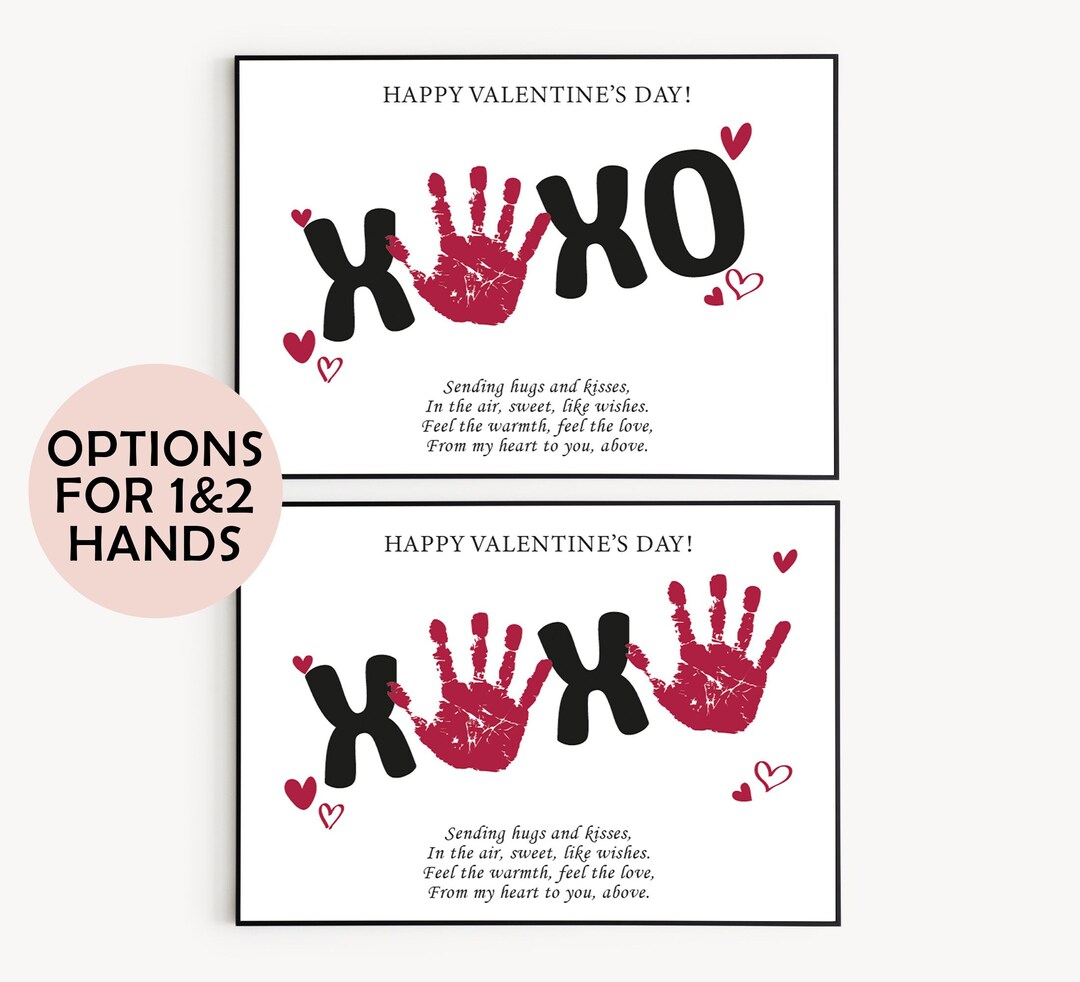 Valentines Day Craft, Preschool Activities Handprint Craft for Kids ...