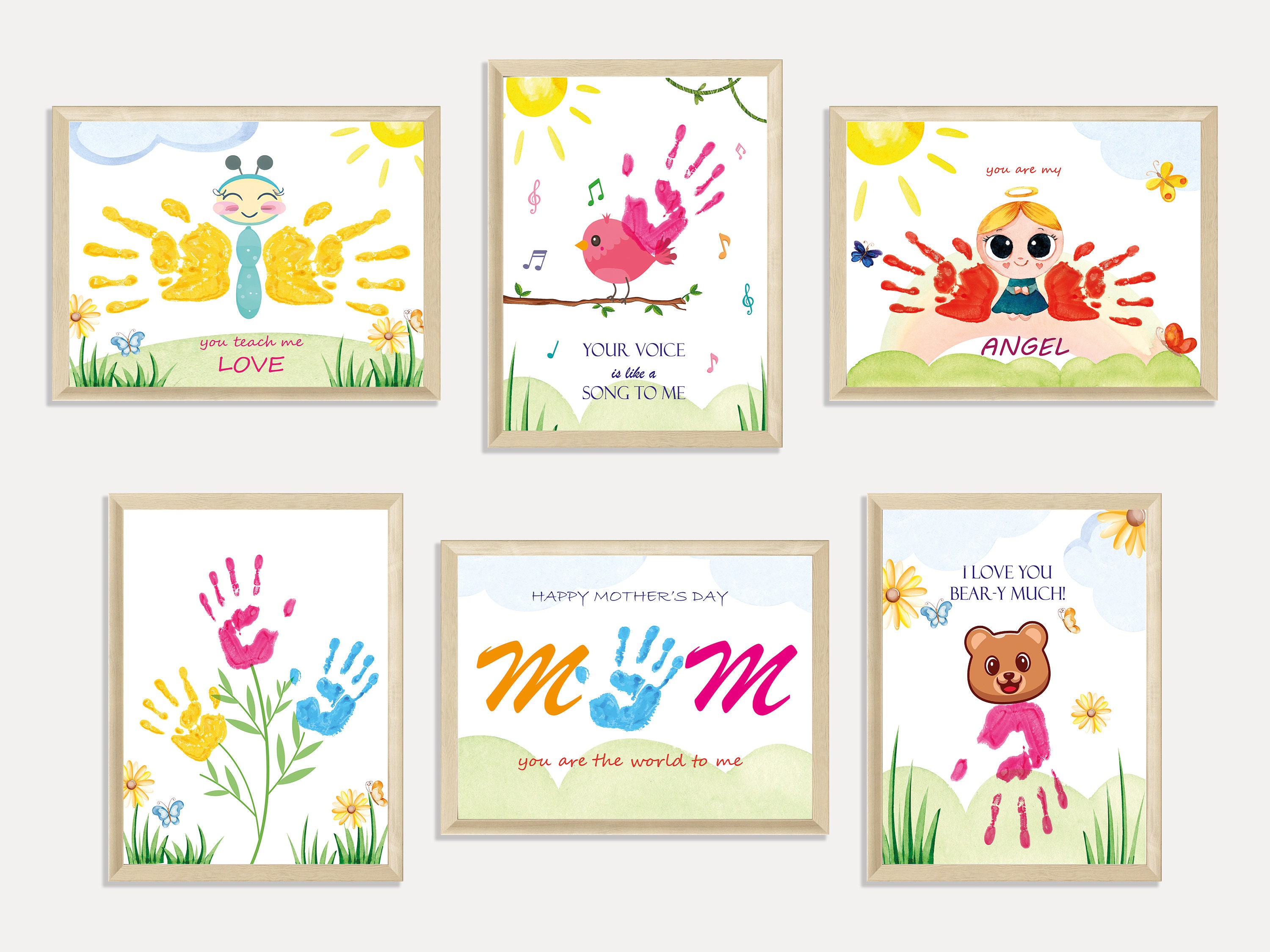 Mothers Day Handprint Art Activity, Mothers Day Keepsake Gift, Mothers ...