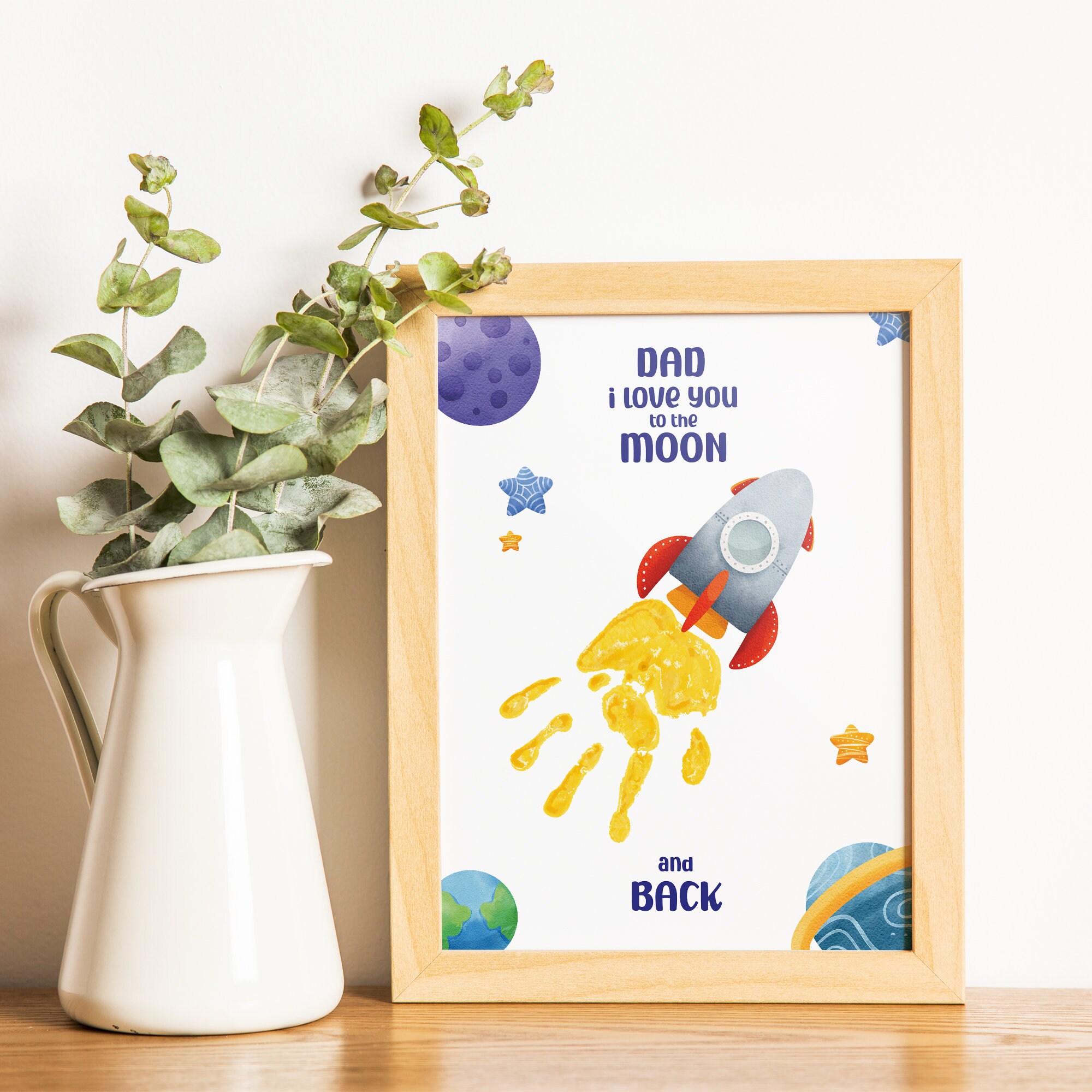 Fathers Day Handprint Gift, Handprint Art for Fathers Day, Fathers Day ...