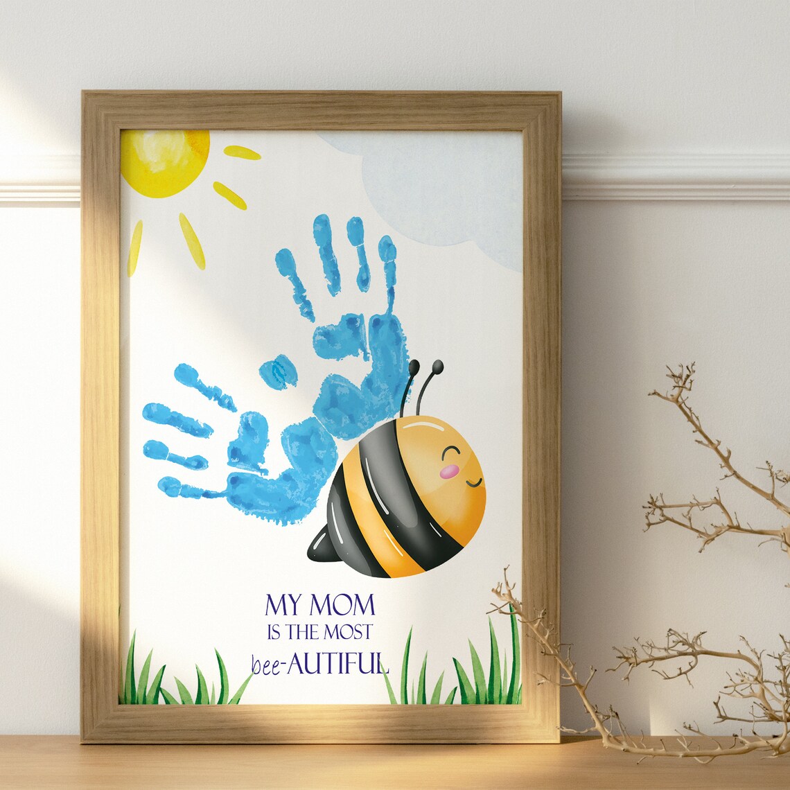 Mothers Day Handprint Art Activity, Mothers Day Keepsake Gift, Mothers ...