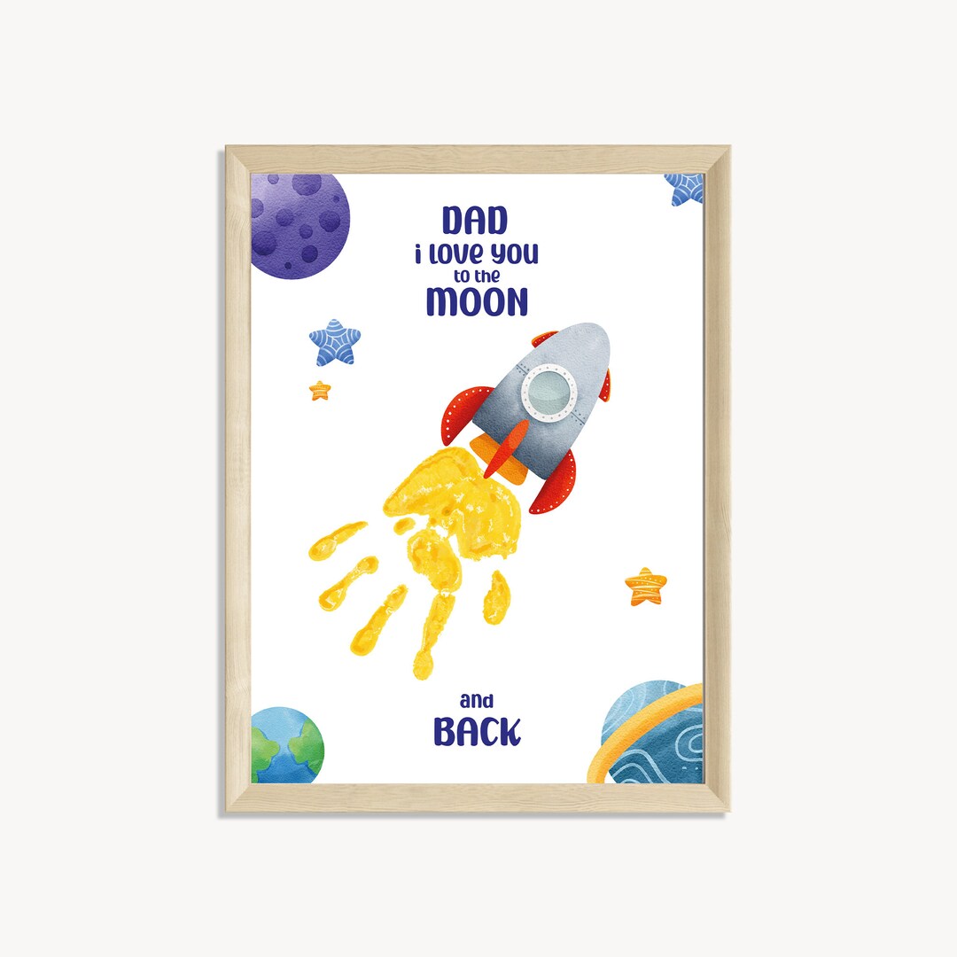 Fathers Day Handprint Gift, Handprint Art for Fathers Day, Fathers Day ...