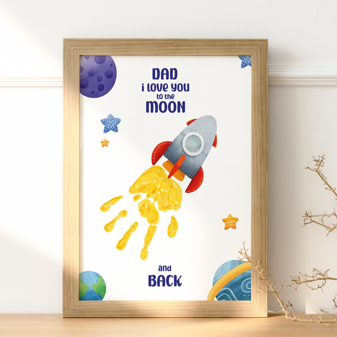 Fathers Day Handprint Gift, Handprint Art for Fathers Day, Fathers Day ...