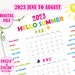 Printable 2023 Summer Planner Kids, Summer Activities Calendar, Summer ...