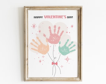 Valentines Day Keepsake Art, Valentines Day Printable Bouquet, Easy ...