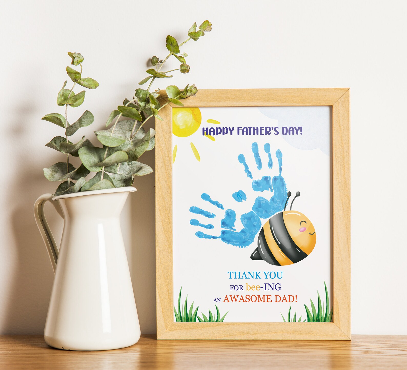 Fathers Day Handprint Art Craft, Fathers Day Keepsake Gift From ...