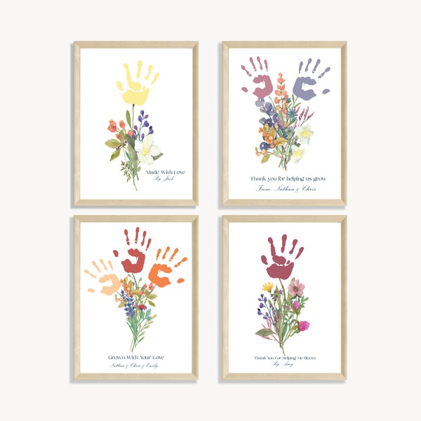 Handprint Flower Art - Etsy