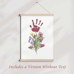Mothers Day Flower Handprint Craft Art for Mom, Handprint Craft Grandma ...