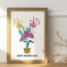 Mothers Day Flower Handprint Craft Art for Mom, Handprint Craft Grandma ...