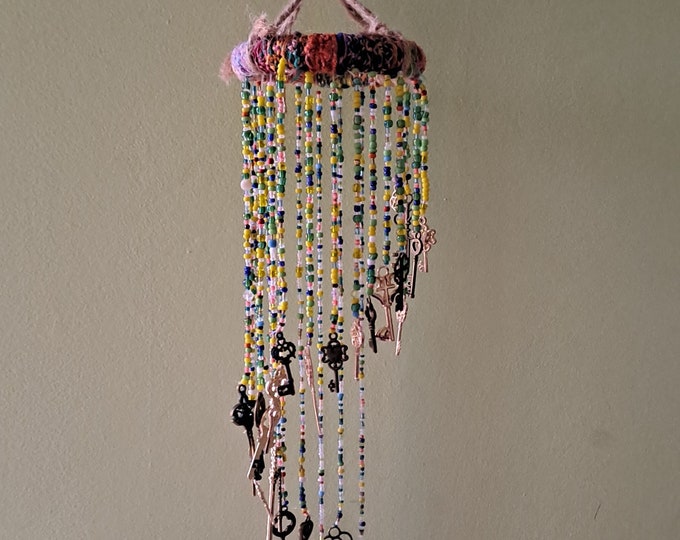 Beaded Wind Chimes , Key Wind Chime , Bohemian Colorful Home Decoration ...