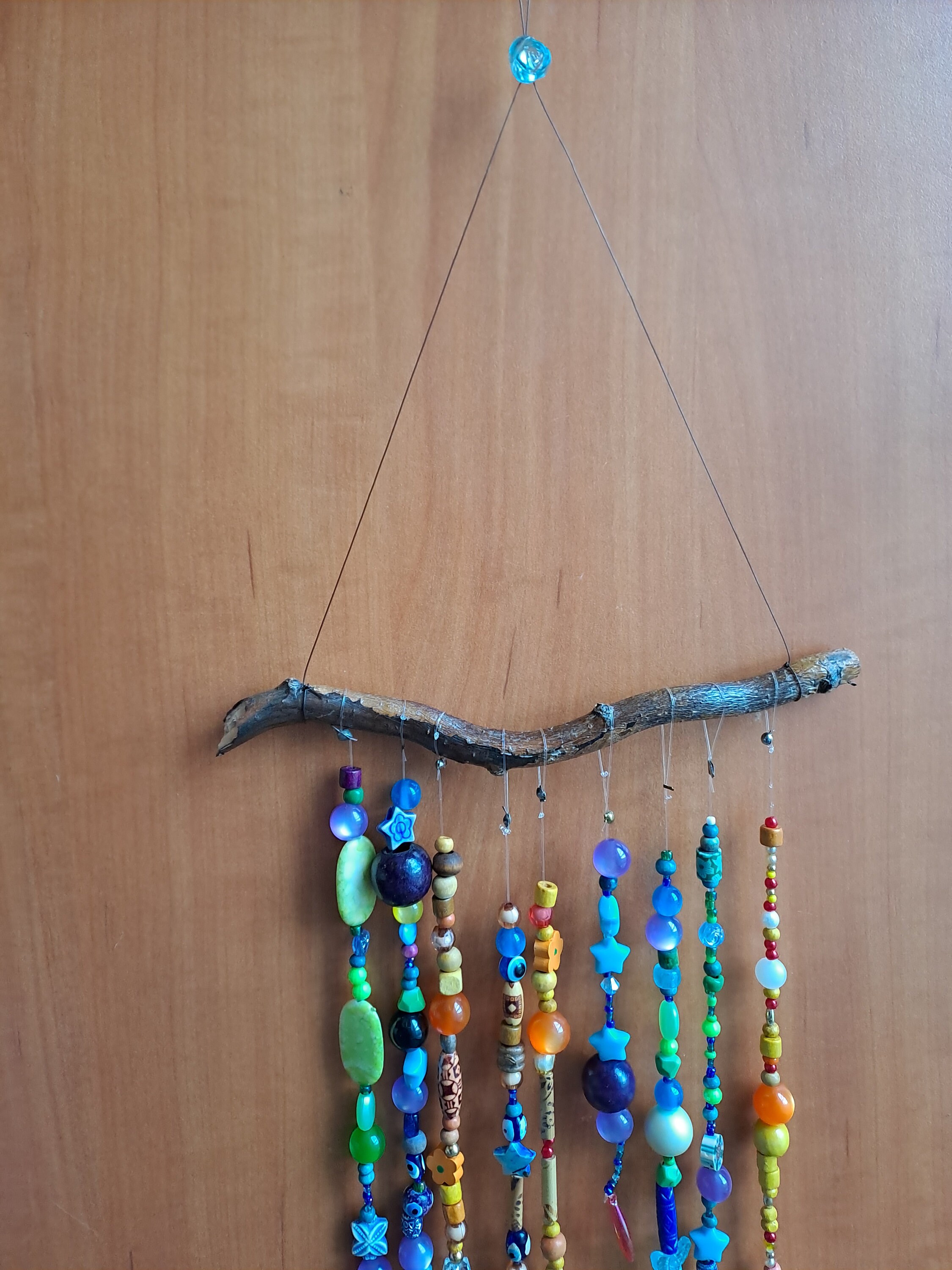Beaded Suncatcher , Drift Wood Windchimes , Beaded Windchime , Beaded ...