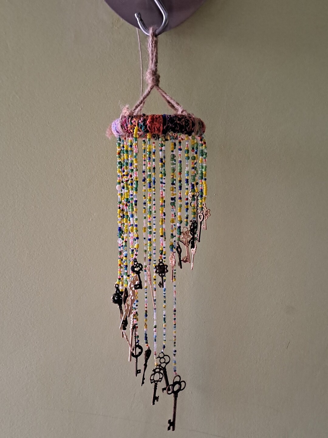 Beaded Wind Chimes , Key Wind Chime , Bohemian Colorful Home Decoration ...