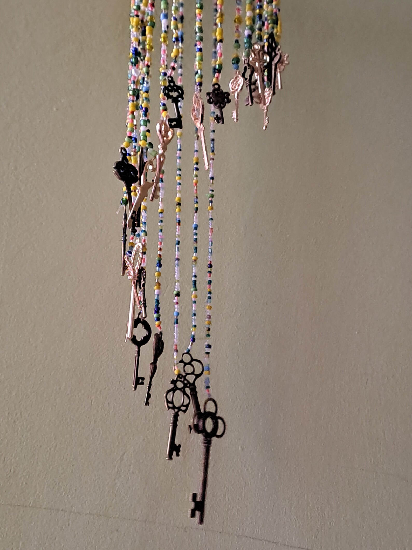 Beaded Wind Chimes , Key Wind Chime , Bohemian Colorful Home Decoration ...