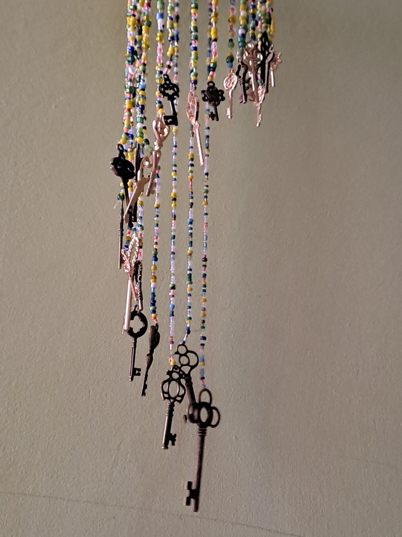 Beaded Wind Chimes , Key Wind Chime , Bohemian Colorful Home Decoration ...