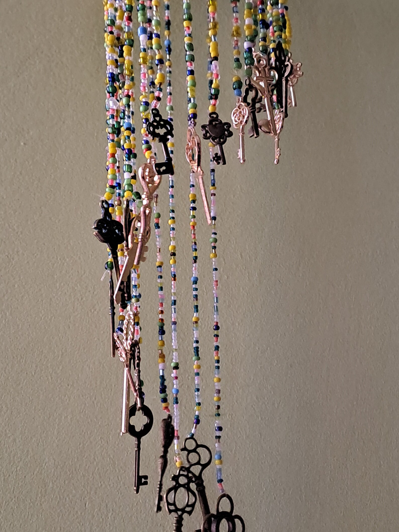 Beaded Wind Chimes , Key Wind Chime , Bohemian Colorful Home Decoration ...