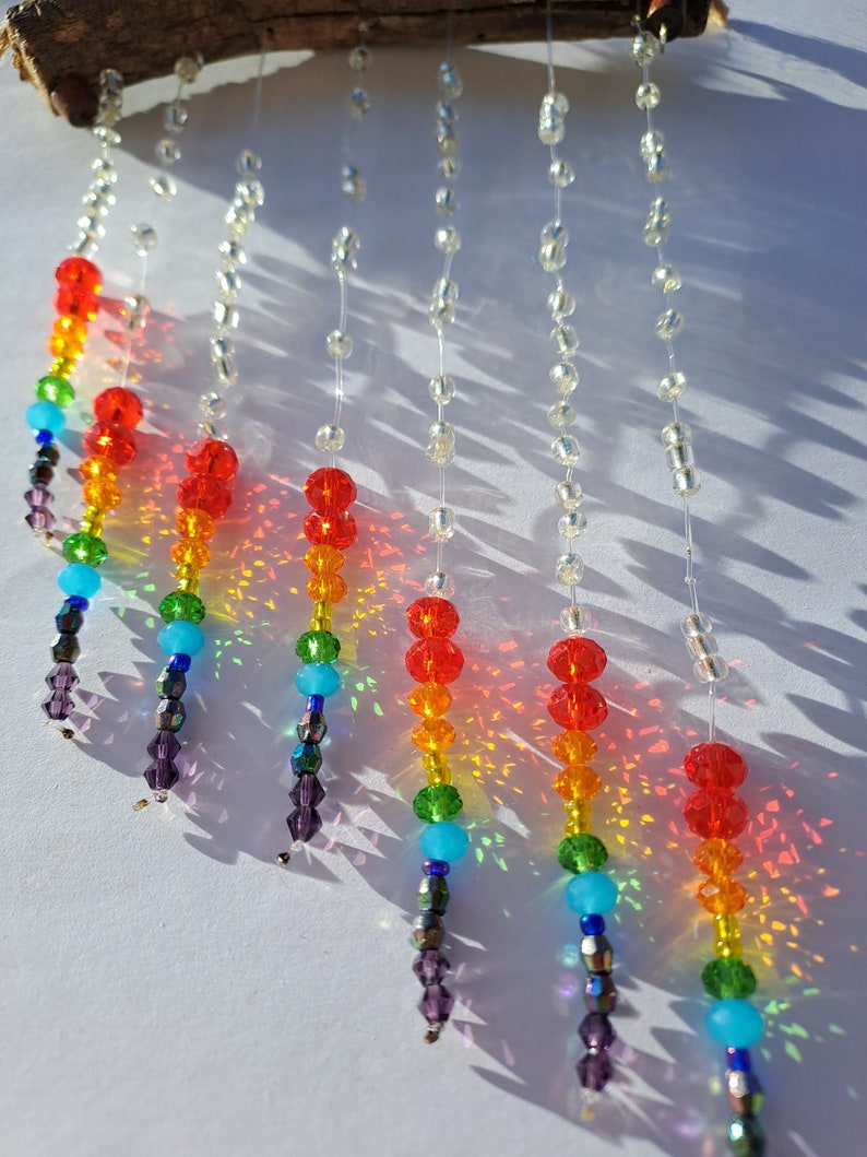 Rainbow Suncatcher,driftwood Chakras Suncatcher,lgbt Pride Suncatcher ...