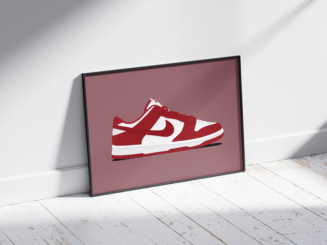 Nike Dunk Low Poster digitaler Download Sneaker Wallart Minimalistische ...