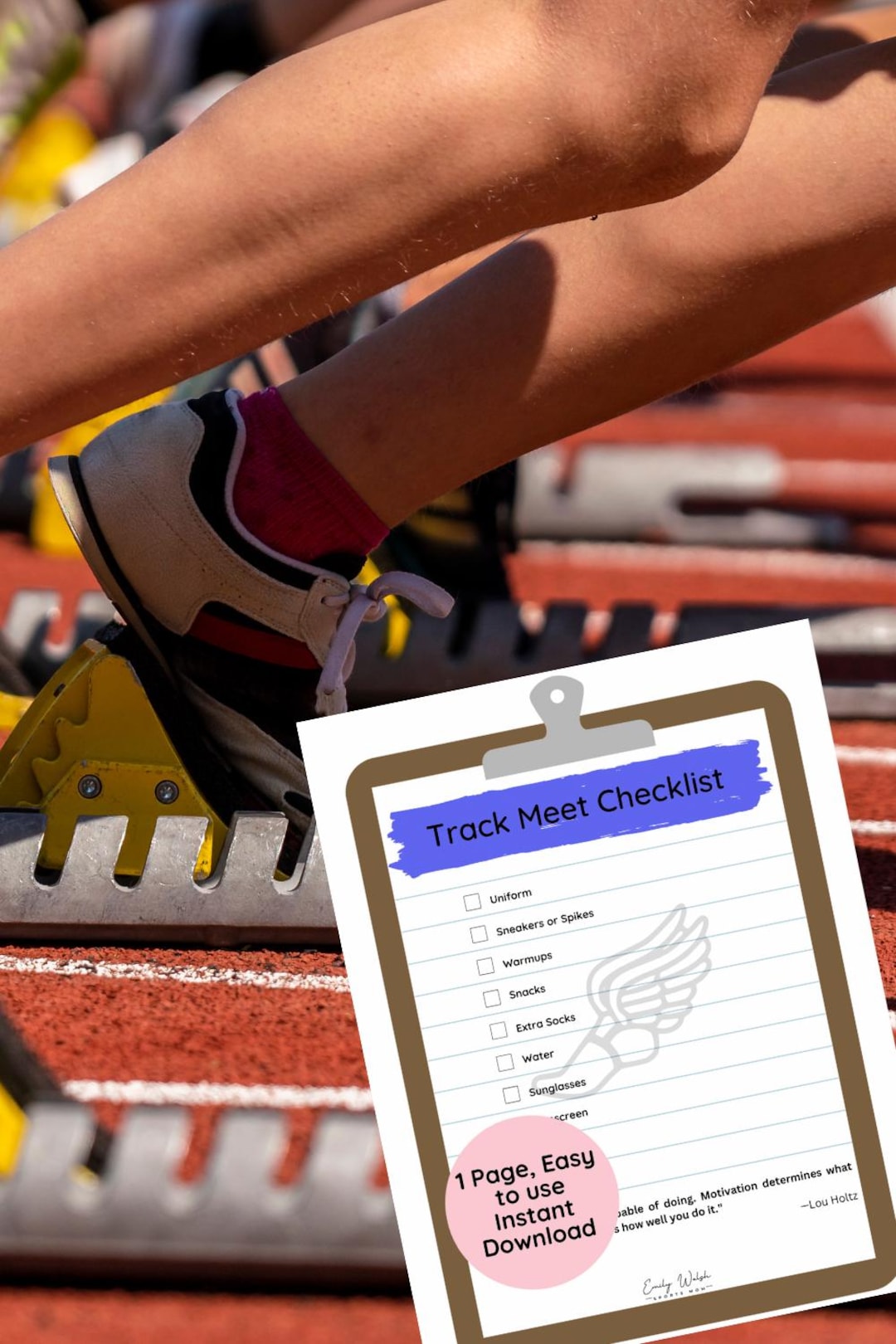 Printable Track Packing List | Youth Track Meet Day Readiness Checklist ...