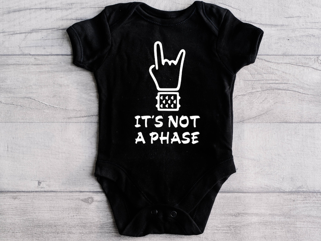 It's Not A Phase Baby Bodysuit | Emo Baby Bodysuit | Rock on Bodysuit ...