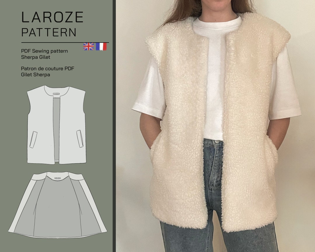 Sleeveless Vest L PDF Sewing Pattern - Etsy