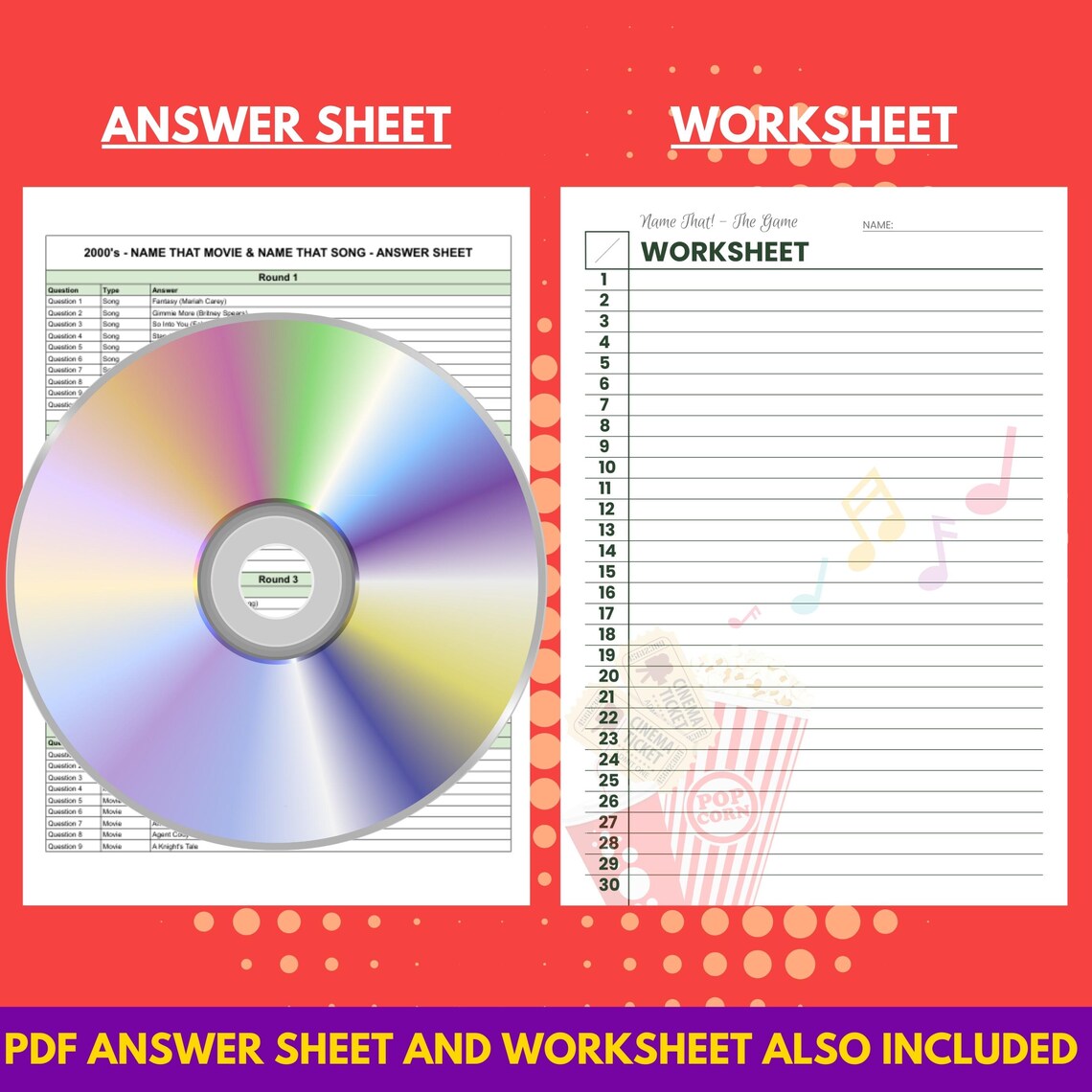 2000s Trivia Game Bundle: Name That Movie & Song (powerpoint Download ...