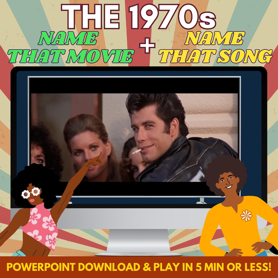1970s Movie & Song Trivia Game Bundle (powerpoint Download) - Etsy