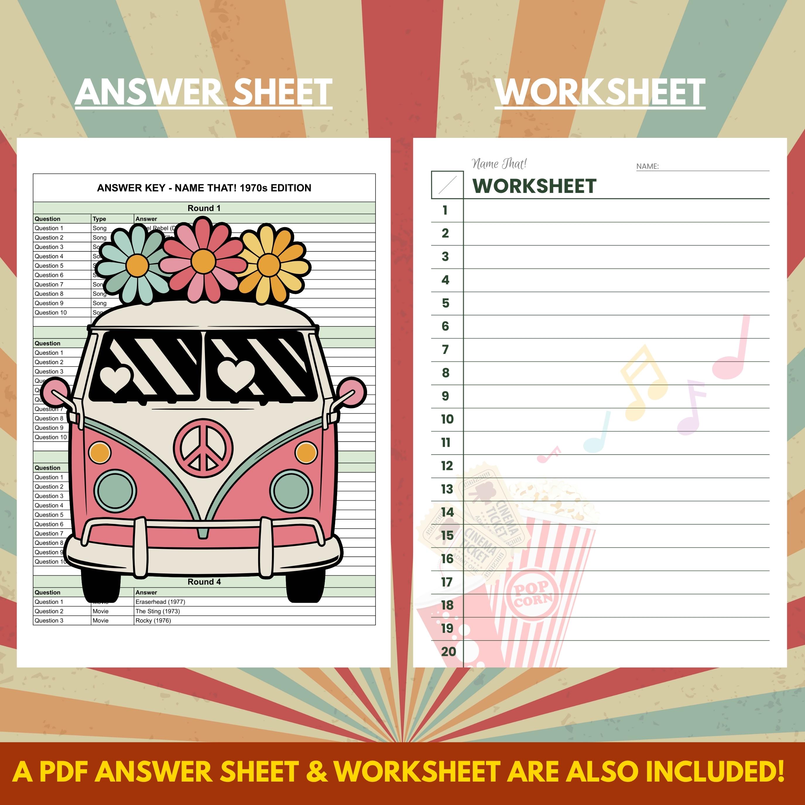 1970s Movie & Song Trivia Game Bundle (powerpoint Download) - Etsy