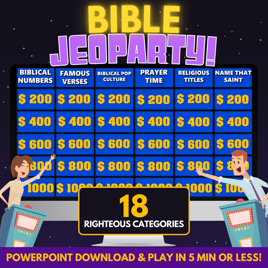Bible Jeoparty Powerpoint Game: Church Trivia (digital Download) - Etsy