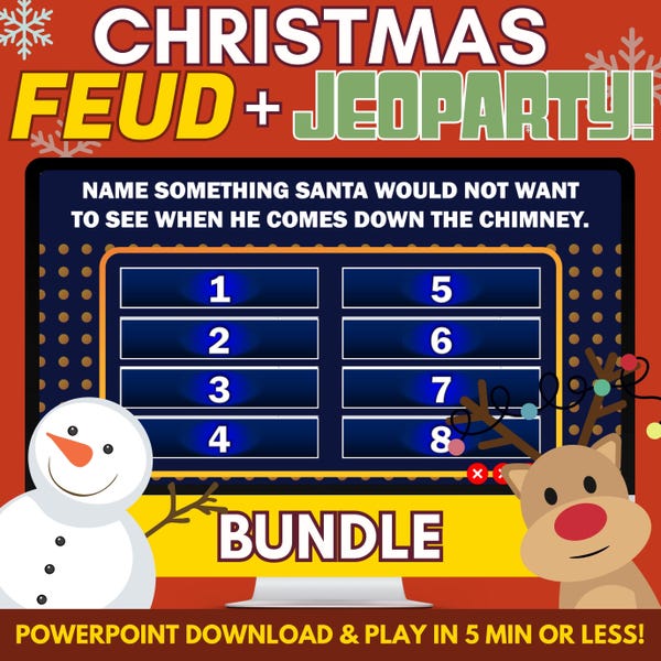 Jeopardy Christmas Game - Etsy