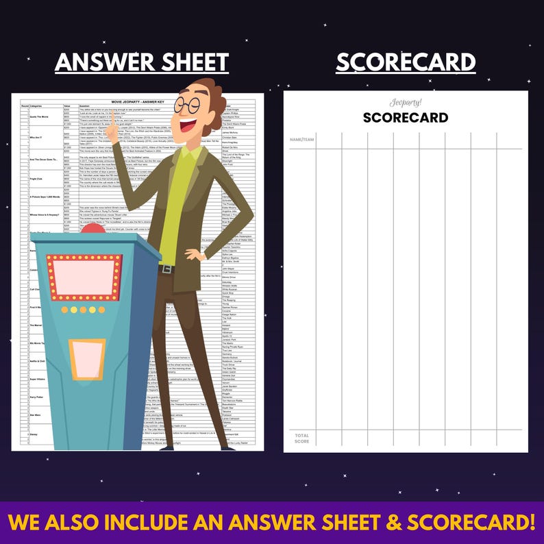 Movie Jeopardy Powerpoint Game: Film Trivia for Family Game Night ...