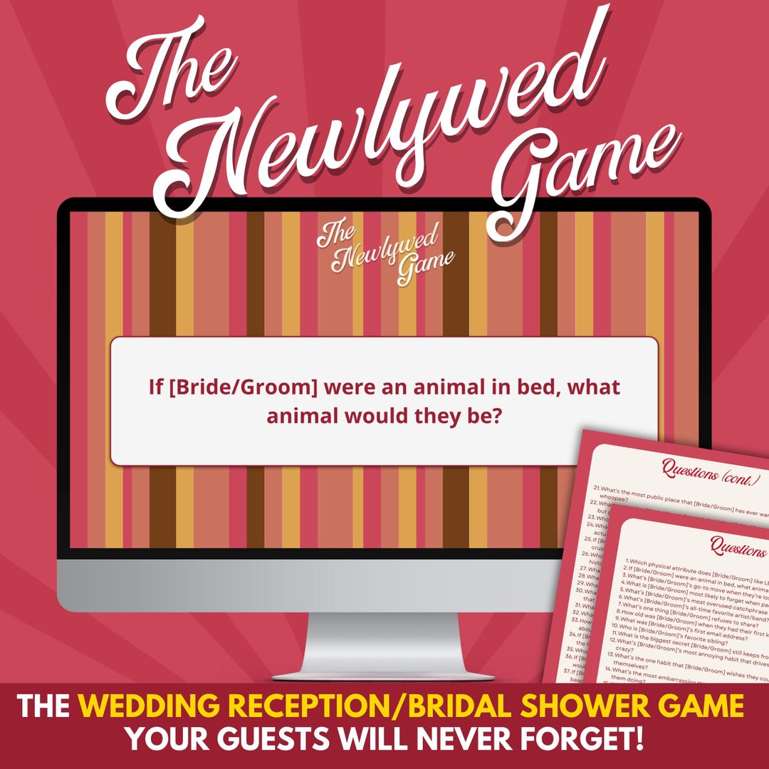 The Newlywed Game - PDF & Powerpoint Download | Fun Wedding Game ...