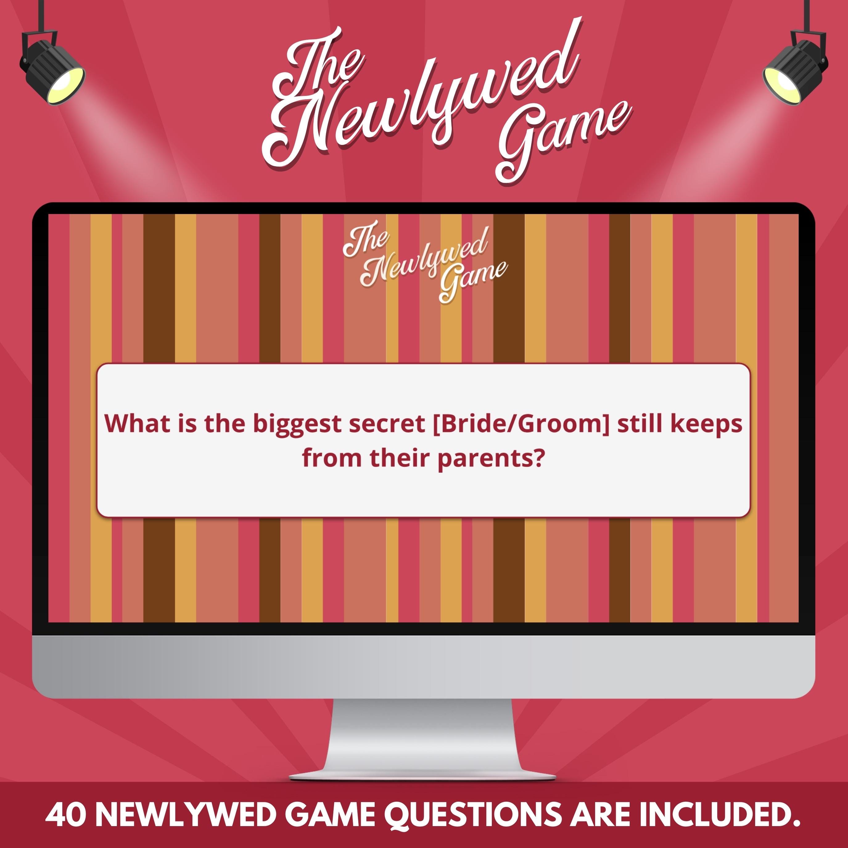 The Newlywed Game - PDF & Powerpoint Download | Fun Wedding Game ...