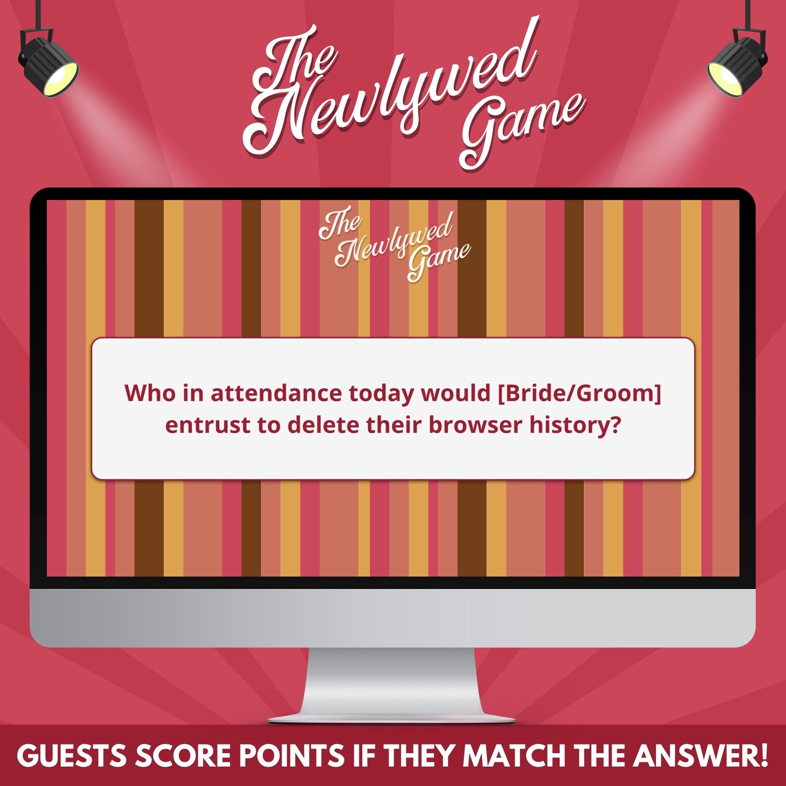 The Newlywed Game - PDF & Powerpoint Download | Fun Wedding Game ...