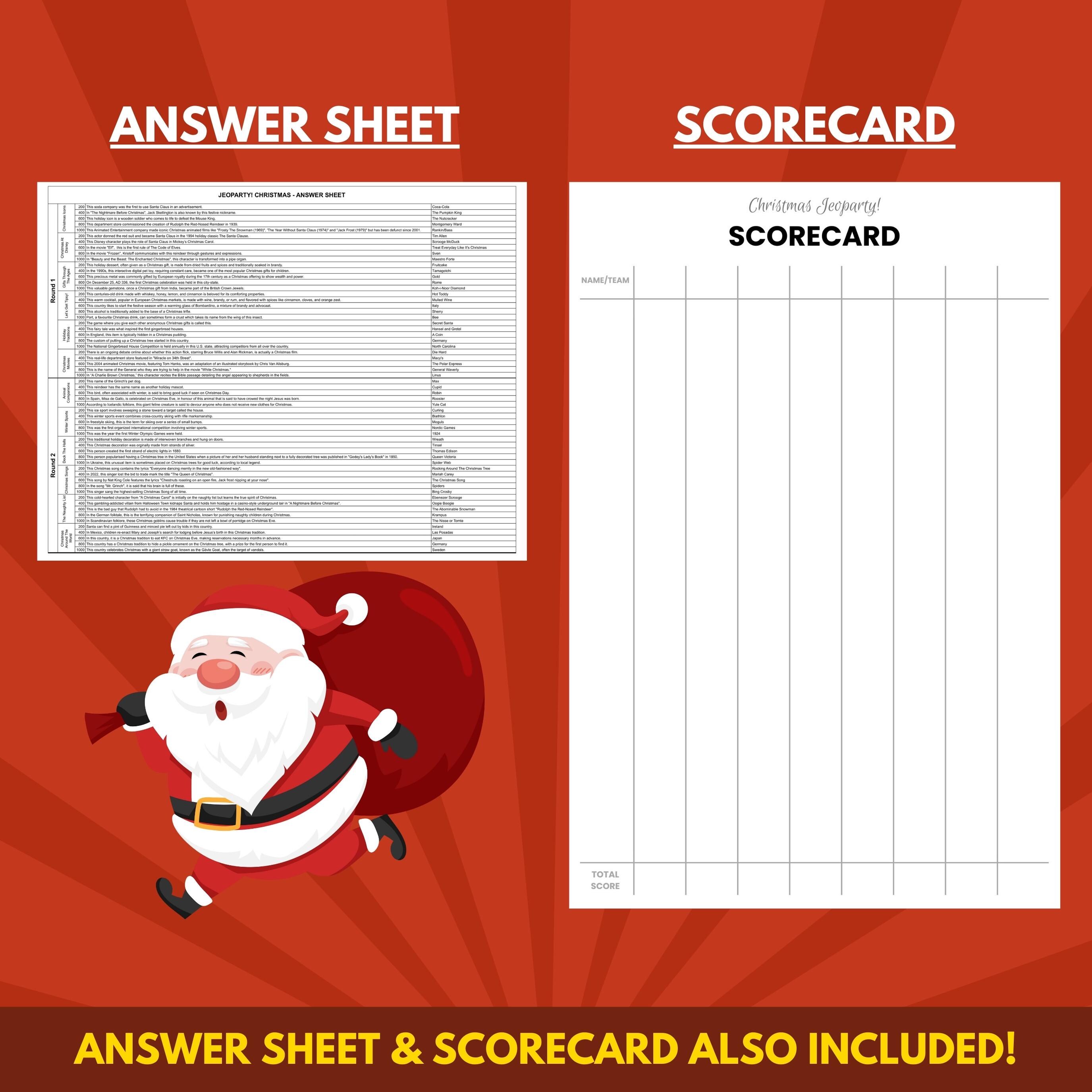 Christmas Jeopardy Game: Holiday Party Trivia (instant Download) - Etsy