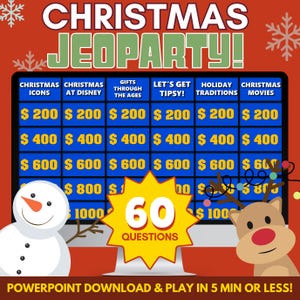 Christmas Jeopardy Game | Christmas Party Game | Adult Game Night ...
