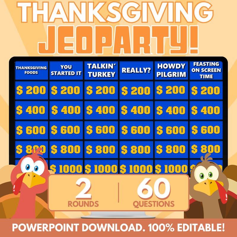 Thanksgiving Jeopardy - Etsy