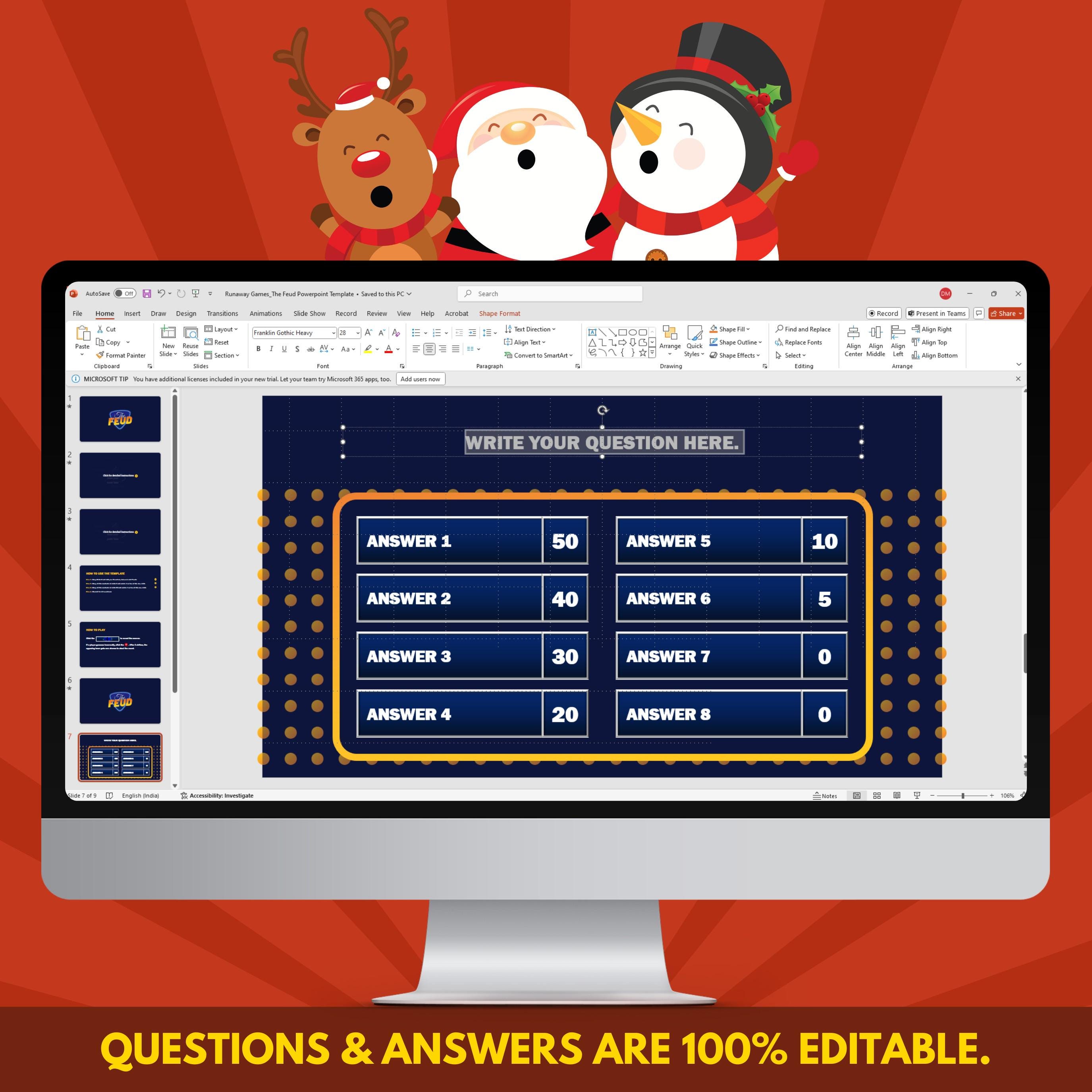 Christmas Family Feud - Powerpoint Download | Christmas Party Game ...