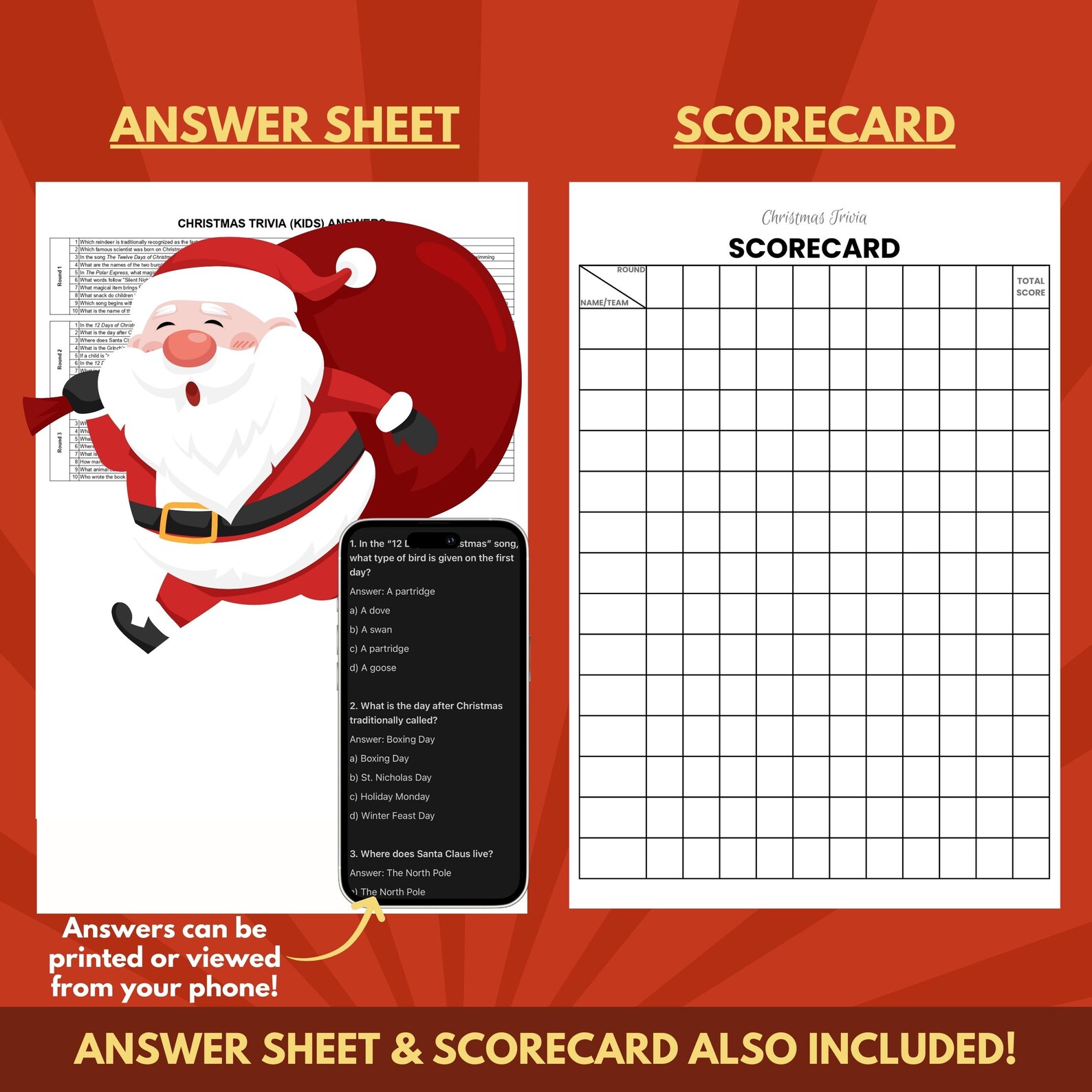 Christmas Trivia for KIDS | Classroom Game | Family Fun | Christmas ...