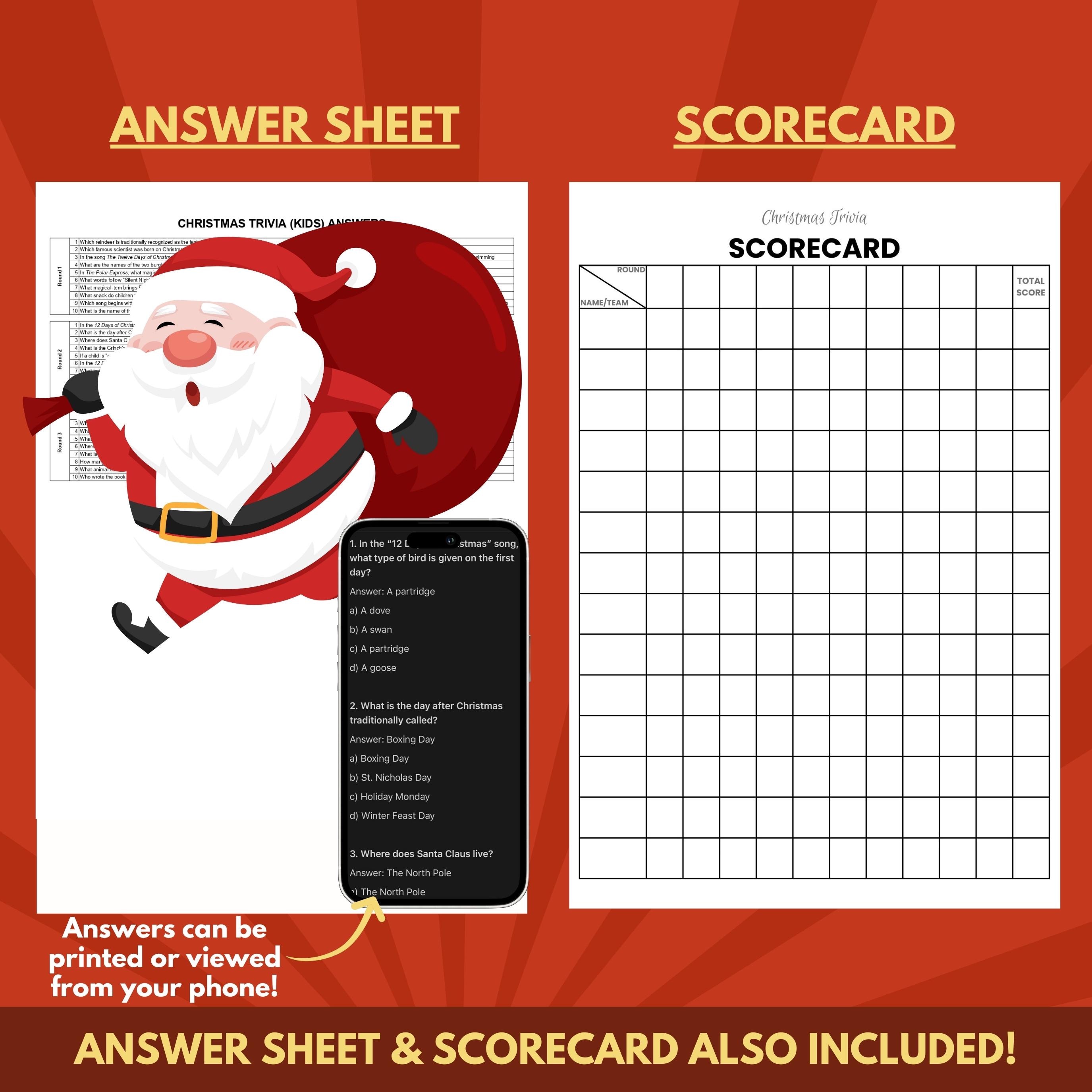 Christmas Trivia for KIDS | Classroom Game | Family Fun | Christmas ...