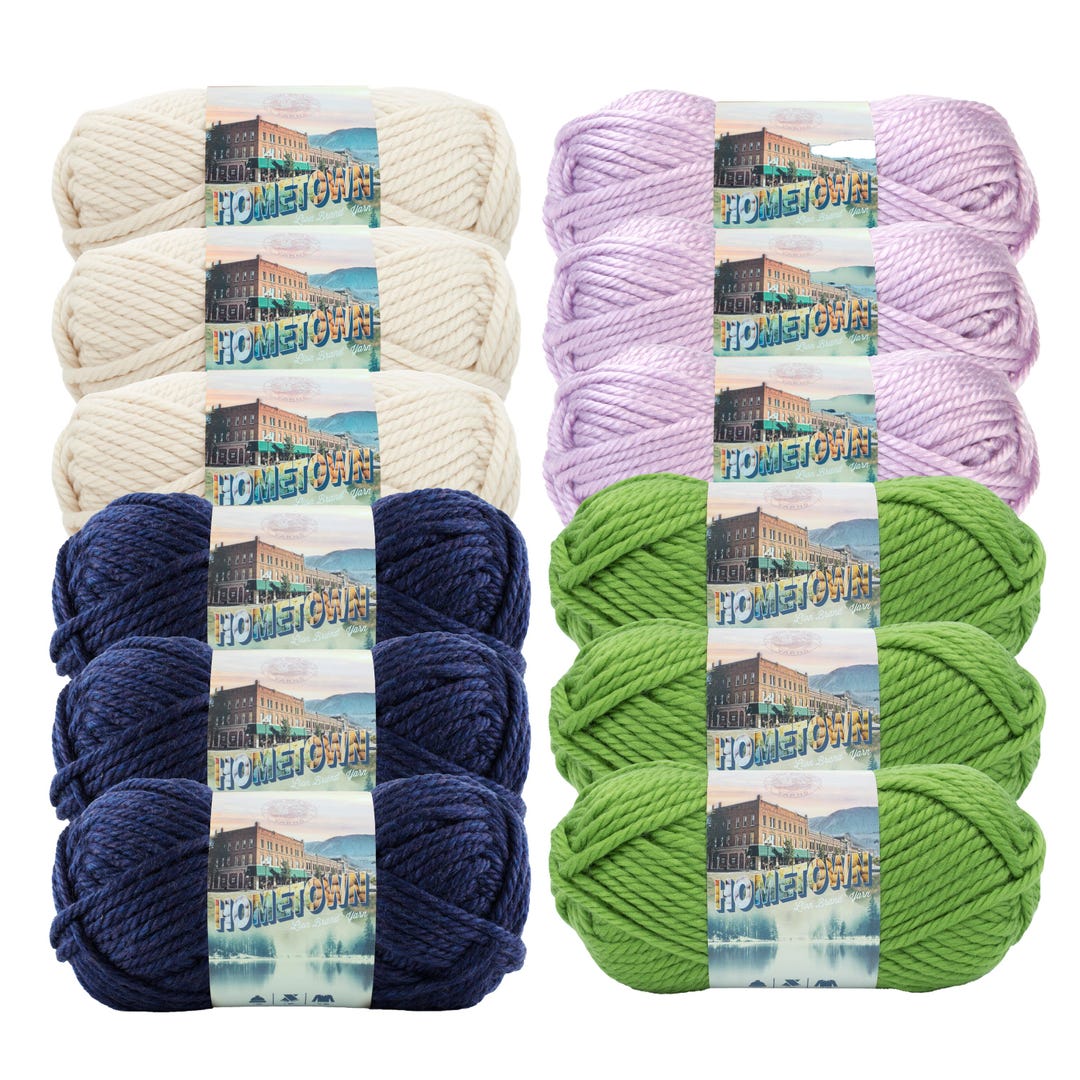 Lion Brand Yarn, Hometown Super Bulky Yarn, Preppy Pack, 12 Skeins - Etsy